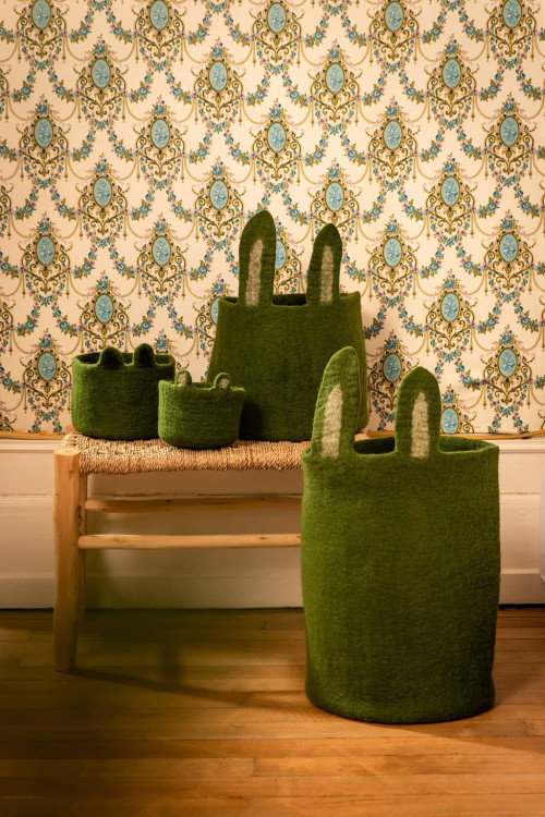 Dome lampshade in natural felt